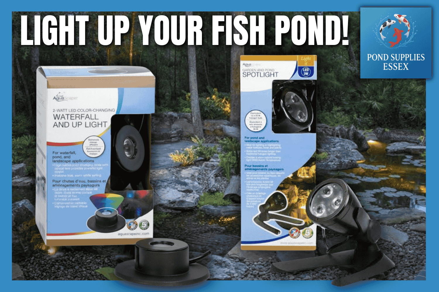Pond & Waterfall Lighting | Garden Pond Lights UK – Pond Supplies Essex